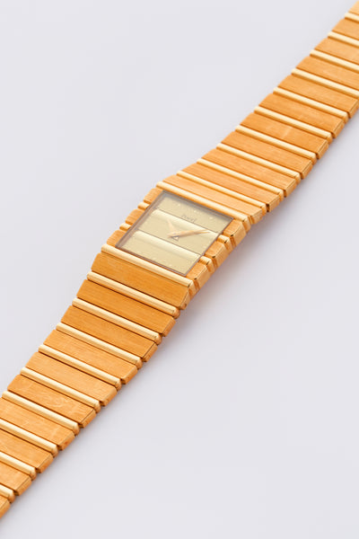1980s Piaget Polo 18k Yellow Gold Gold Dial 7131 C701 – Archiwatch