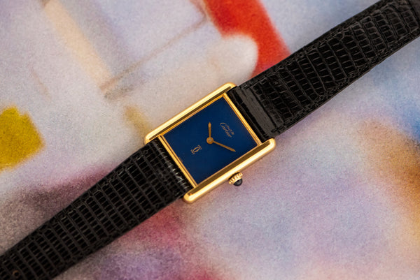 1990s Must de Cartier Tank Blue Dial #6 – Archiwatch