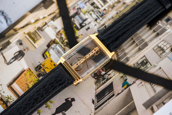 1990s Corum Skeleton Golden Bridge 18k Yellow Gold Jumbo 1385056 ...